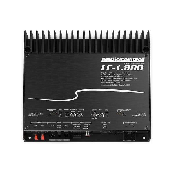 AudioControl LC-1.800 800W Series 2 ohm Stable Monoblock Car Amplifier ...